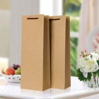 China ISO SGS Nontoxic Wine Bottle Paper Bags CMYK Red Wine Paper Bag Wine Bottle Drawstringfabric Bag Packaging for sale