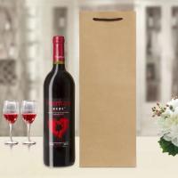China ISO SGS Nontoxic Wine Bottle Paper Bags CMYK Red Wine Paper Bag Wine Bottle Drawstringfabric Bag Packaging for sale