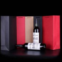 China ISO SGS Nontoxic Wine Bottle Paper Bags CMYK Red Wine Paper Bag Wine Bottle Drawstringfabric Bag Packaging for sale