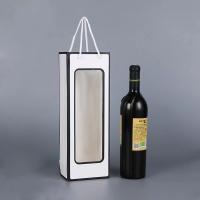 China 100gsm To 130gsm Personalized Paper Wine Bags With Clear Window for sale