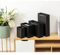 China OEM Luxury Black Paper Jewelry Gift Bags 12x16x7cm To 29x22x9cm for sale