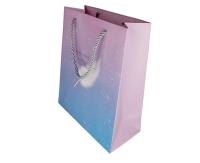 China 27cm*20.3cm*11cm Gravure Printing Cosmetic Paper Bags With Button for sale