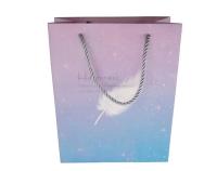 China 27cm*20.3cm*11cm Gravure Printing Cosmetic Paper Bags With Button for sale