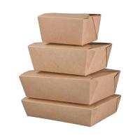 China CMYK Pantone Kraft Pasta Salad Box OEM ODM Disposable Paper Lunch Box for sale