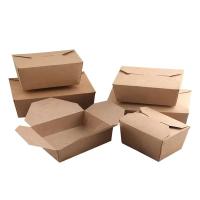 China CMYK Pantone Kraft Pasta Salad Box OEM ODM Disposable Paper Lunch Box for sale