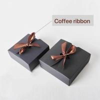 China 1800gsm Chocolate Kraft Paper Candy Boxes Bow Tie Wedding Party Favor Boxes for sale