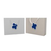 China 128gsm-350gsm Art Paper Shopping Bag Simple Strokes Printing Brown Paper Grocery Bags for sale