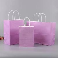 China Custom Logo Printed Paper Shopping Bags Paper Grocery Bags With Handles for sale