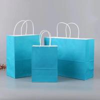 China Custom Logo Printed Paper Shopping Bags Paper Grocery Bags With Handles for sale