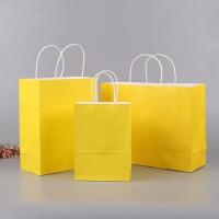 China Custom Logo Printed Paper Shopping Bags Paper Grocery Bags With Handles for sale