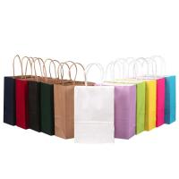 China Custom Logo Printed Paper Shopping Bags Paper Grocery Bags With Handles for sale