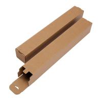 China Cuboid Kraft Paper Corrugated Boxes Furniture Shipping Box 9cmx9cmx27cm for sale