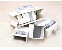 China ODM Necklace White Grey Kraft Paper Jewelry small gift boxes With Drawer for sale