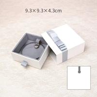 China ODM Necklace White Grey Kraft Paper Jewelry small gift boxes With Drawer for sale