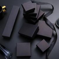 China Black Paper Jewellery Packaging Jewelry Box For Earrings And Necklaces for sale