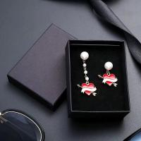 China Black Paper Jewellery Packaging Jewelry Box For Earrings And Necklaces for sale