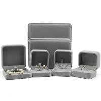 China Sky Blue Haze Grey Recycled Paper Jewelry Boxes 6cm*5cm*4.5cm for sale