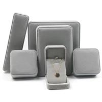 China Sky Blue Haze Grey Recycled Paper Jewelry Boxes 6cm*5cm*4.5cm for sale