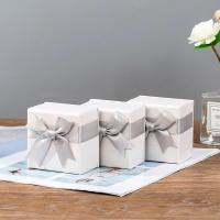 China Silk Screen Printing Paper Jewellery Packaging 2 Rings Cardboard Wedding Box for sale