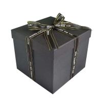 China Black Pink 210gsm-400gsm Wedding Paper Box Paperboard Wedding Dress Packing Box for sale