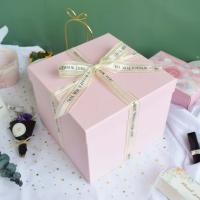 China Black Pink 210gsm-400gsm Wedding Paper Box Paperboard Wedding Dress Packing Box for sale