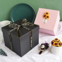 China Black Pink 210gsm-400gsm Wedding Paper Box Paperboard Wedding Dress Packing Box for sale