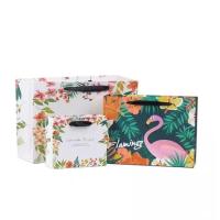 China Custom Graffiti Boutique Clothing Recycled Paper Bags With Handles for sale