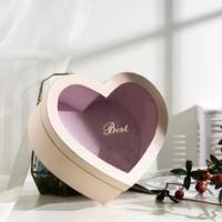 China ODM Cardboard Gift Packaging Box 3MM Thick Love Heart Cardboard Boxes With Window for sale