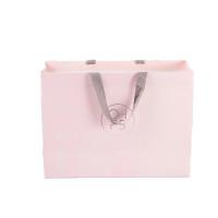 China 28.5*8*40cm Pink Paper Bags Custom Logo for sale