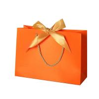 China Ribbon Handle Cosmetic Paper Bags for sale