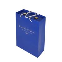 China Custom CMYK Print Multicolor Wine Bottle Paper Bags 20*10*34.5cm for sale
