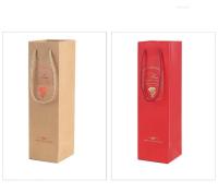 China Custom CMYK Print Multicolor Wine Bottle Paper Bags 20*10*34.5cm for sale