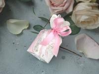 China ODM 5*5*12cm Candy Chocolate Wedding Paper Box With Ribbon for sale