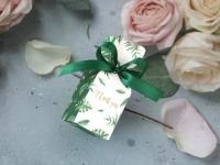 China ODM 5*5*12cm Candy Chocolate Wedding Paper Box With Ribbon for sale