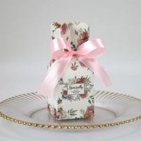 China ODM 5*5*12cm Candy Chocolate Wedding Paper Box With Ribbon for sale