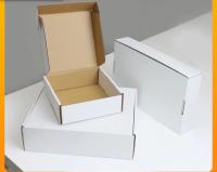China 15x15x5cm Biodegradable Corrugated Paper Box Plain White Folding Paper Box for sale