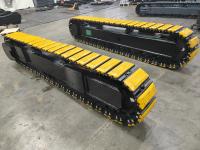 China Construction 35T Rubber Steel Tracked Chassis System with Hydraulic Travel Motor for sale