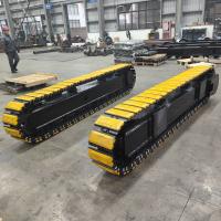China Construction 35T Rubber Steel Tracked Chassis System with Hydraulic Travel Motor for sale