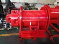 China High Speed Hydraulic Winch for Lifting Goods Capacity 0-650KN Heavy-Duty Construction for sale