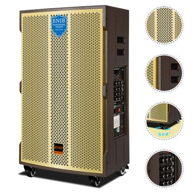China 200W Loud Sound Bluetooth Speaker Portable Wooden Outdoor Trolley Speaker for sale
