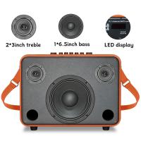 China OEM Wooden Battery Powered Portable Speaker 6.5 Inch Indoor Outdoor Use for sale