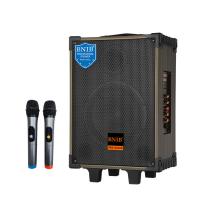 China Home Wooden Portable Trolley Speaker Big Power Surround Sound Wireless Speaker for sale