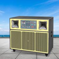 China 15 Inch Wooden Outdoor Portable Speaker With 45Hz - 20KHz Frequency Response for sale