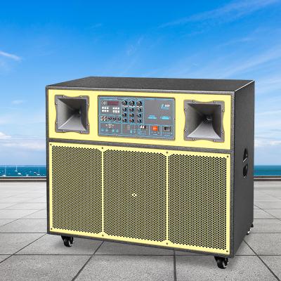China 15 Inch Wooden Outdoor Portable Speaker With 45Hz - 20KHz Frequency Response for sale