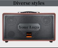 China Custom 8 Inch Wooden Portable Bluetooth Speaker Box Outdoor Loudspeaker for sale