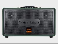 China Custom 8 Inch Wooden Portable Bluetooth Speaker Box Outdoor Loudspeaker for sale