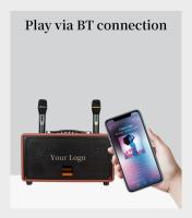 China Custom 8 Inch Wooden Portable Bluetooth Speaker Box Outdoor Loudspeaker for sale