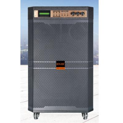China Battery Powered 80W Pre Amplified Speaker 4 Ohm With 2 Microphones for sale