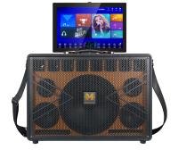 China USB AUX HDMI Portable Rechargeable Bluetooth Speaker Karaoke Speaker With Screen for sale