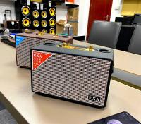 China Super Light Leather Table Speakers Built-in Batt 96dB+ Party Camping Hiking for sale
